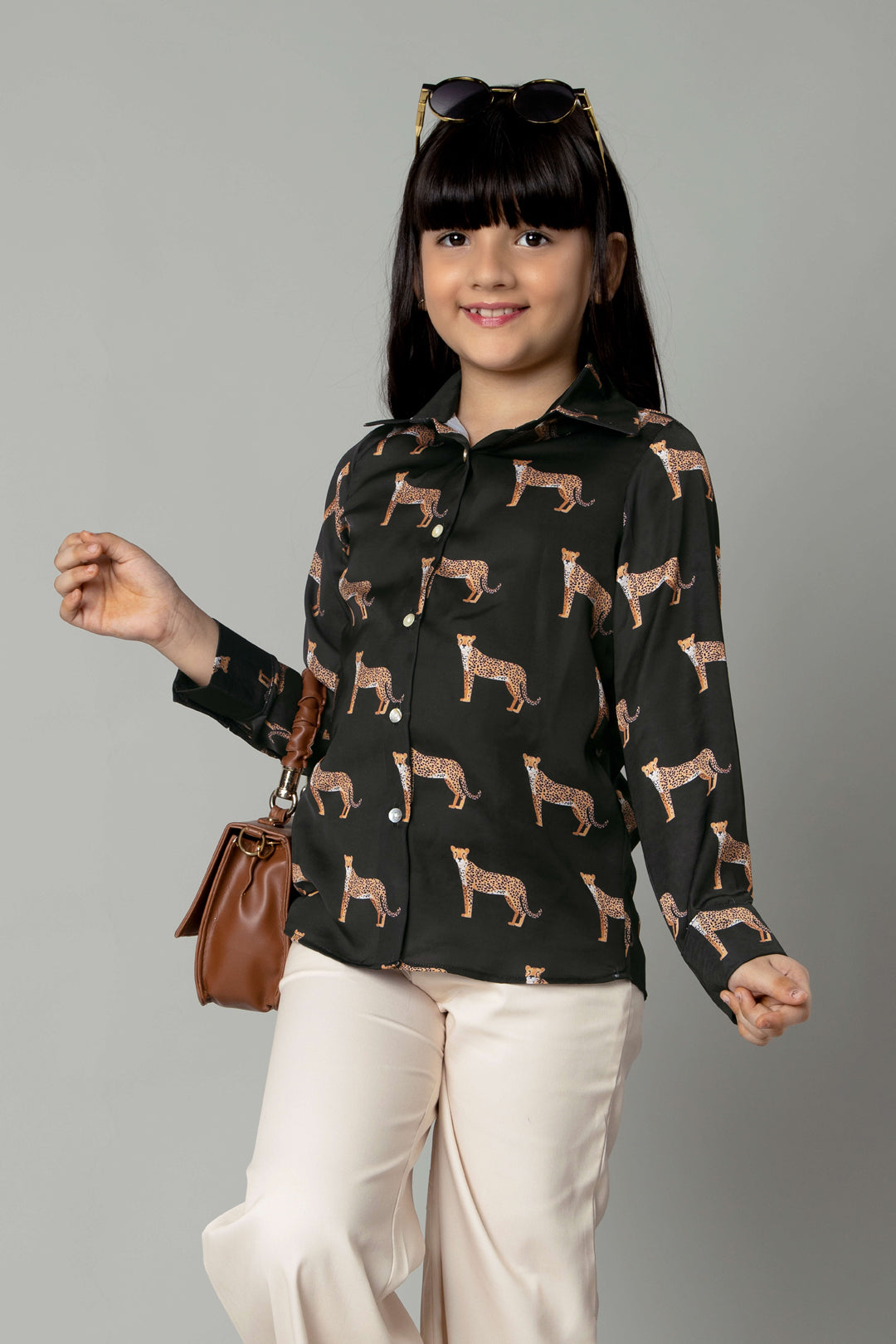 Black Leopard Print Shirt For Girls – neofaa.com